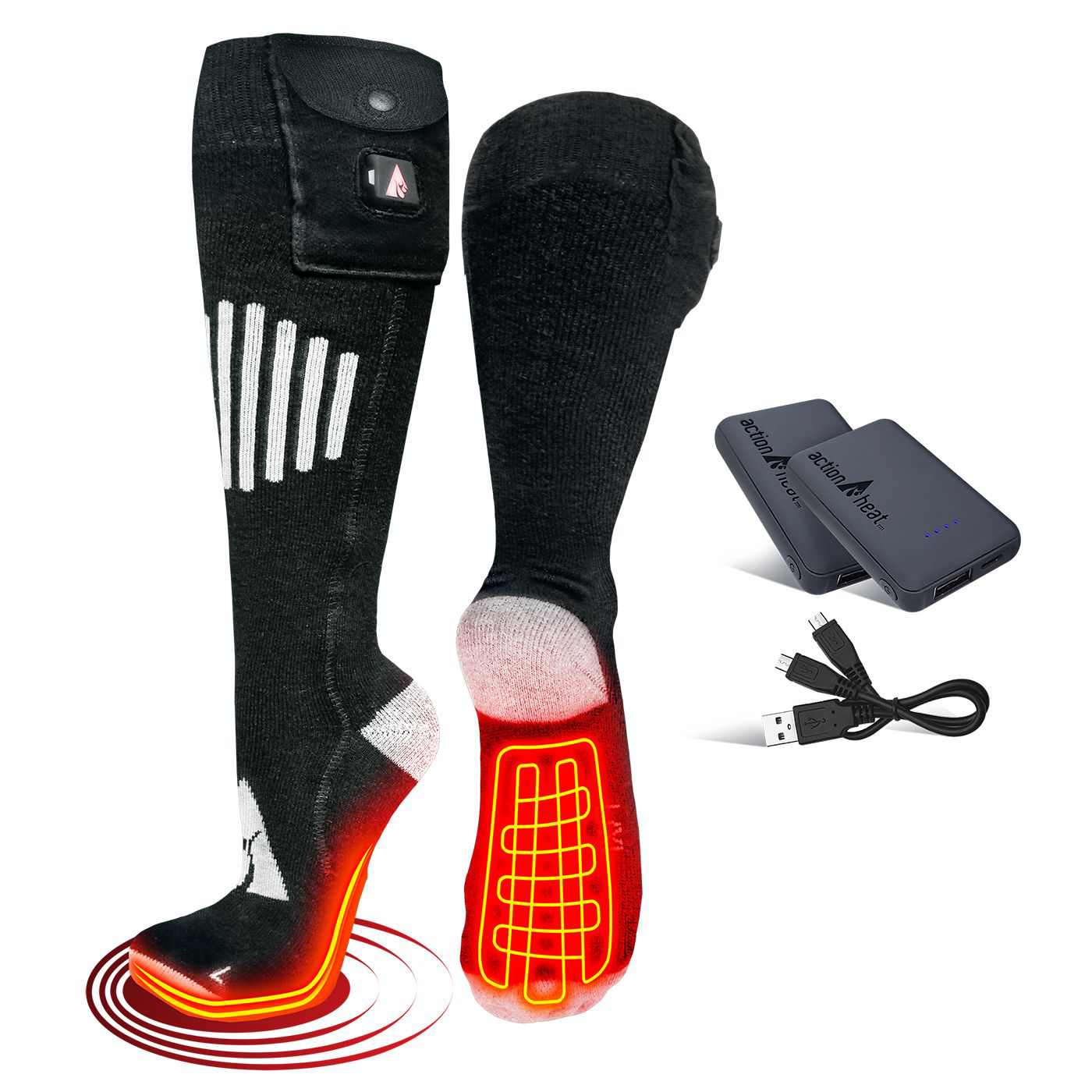 ActionHeat 5V Battery-Heated Cotton Socks for Men | Bass Pro Shops